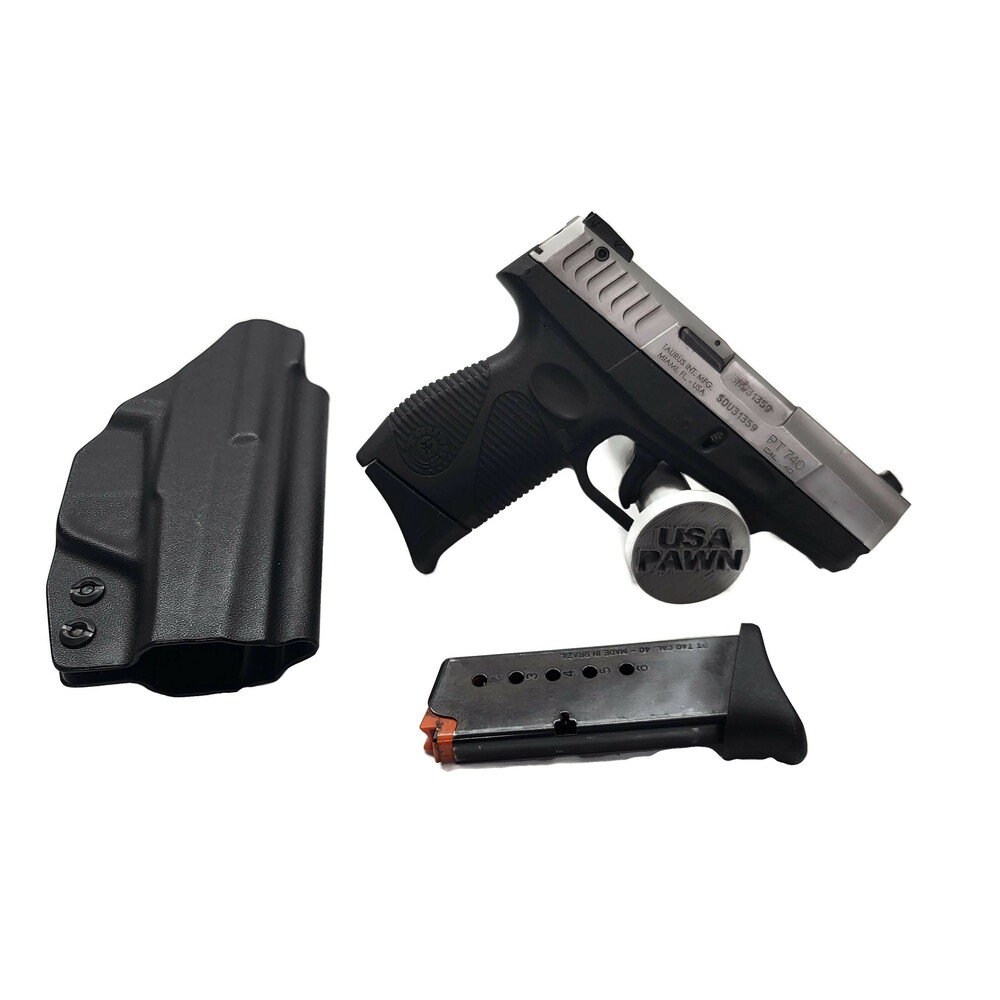 TAURUS PT740 40.Cal Semi Auto Pistol With Kydex Holster and Extra Mag ...