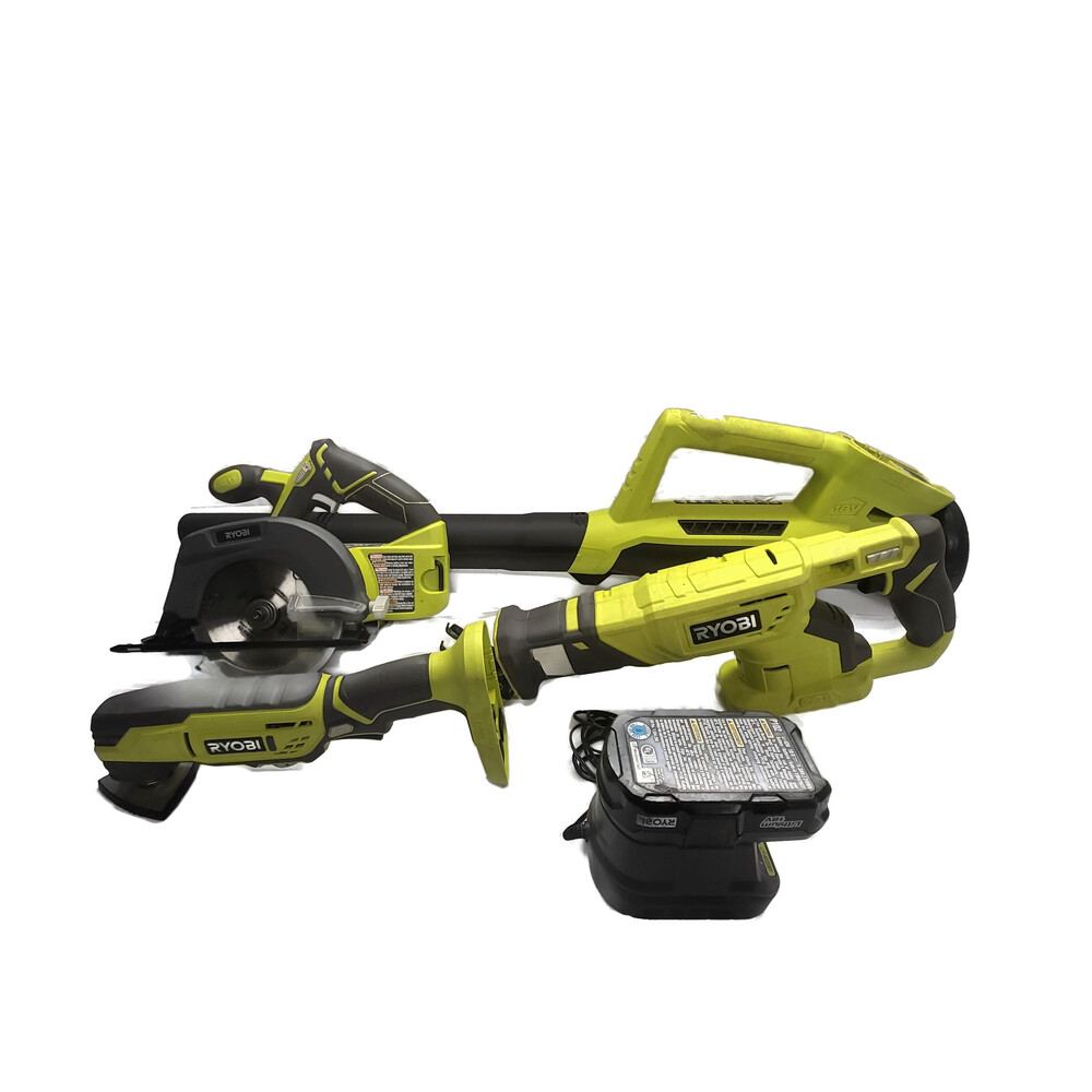 Ryobi 18v Circular Saw, Recip Saw, Multi Tool and Blower W/ 1 Battery ...