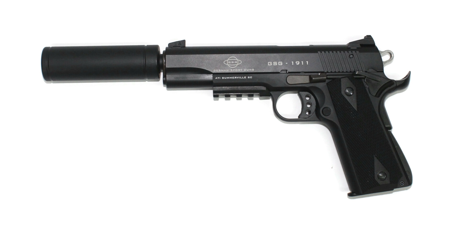 GSG 1911 .22LR Semi Auto Pistol With Faux Suppressor | USA Pawn