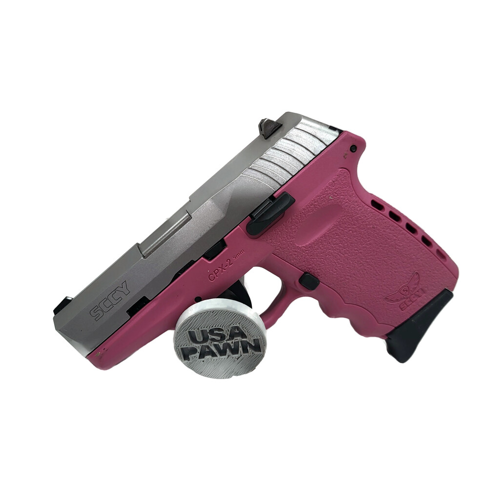 Sccy CPX-2 Pink and Stainless 9mm Semi Auto Pistol | USA Pawn