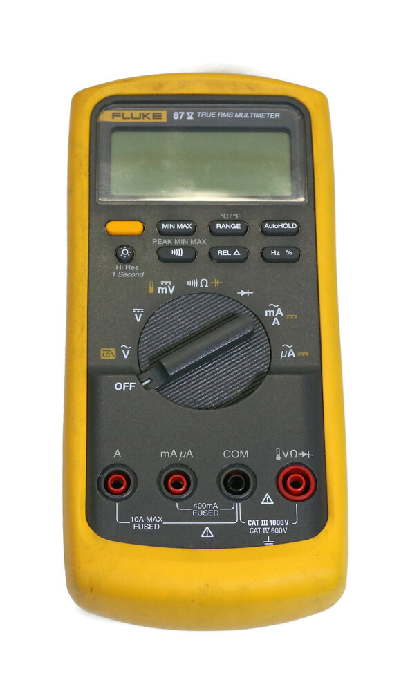 Fluke 87V True RMS Industrial Multimeter Digital Electrical Test Meter ...