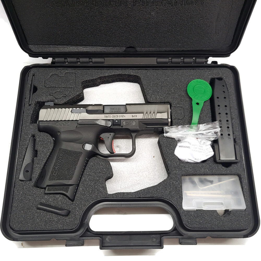 Canik TP9 Elite SC All Tungsten 9mm Semi Auto Pistol W/ Case & Extras ...