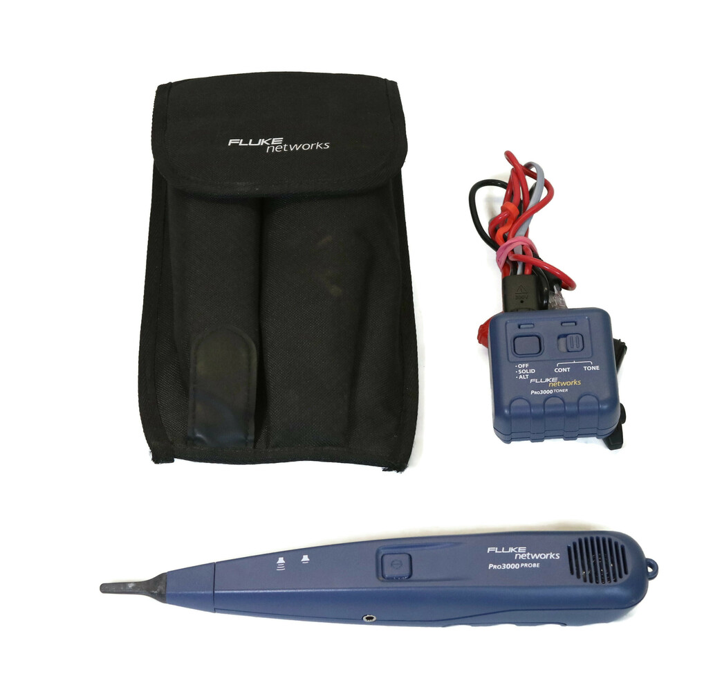 Fluke Networks Pro3000 Analog Tone Generator and Probe Network Test Kit ...