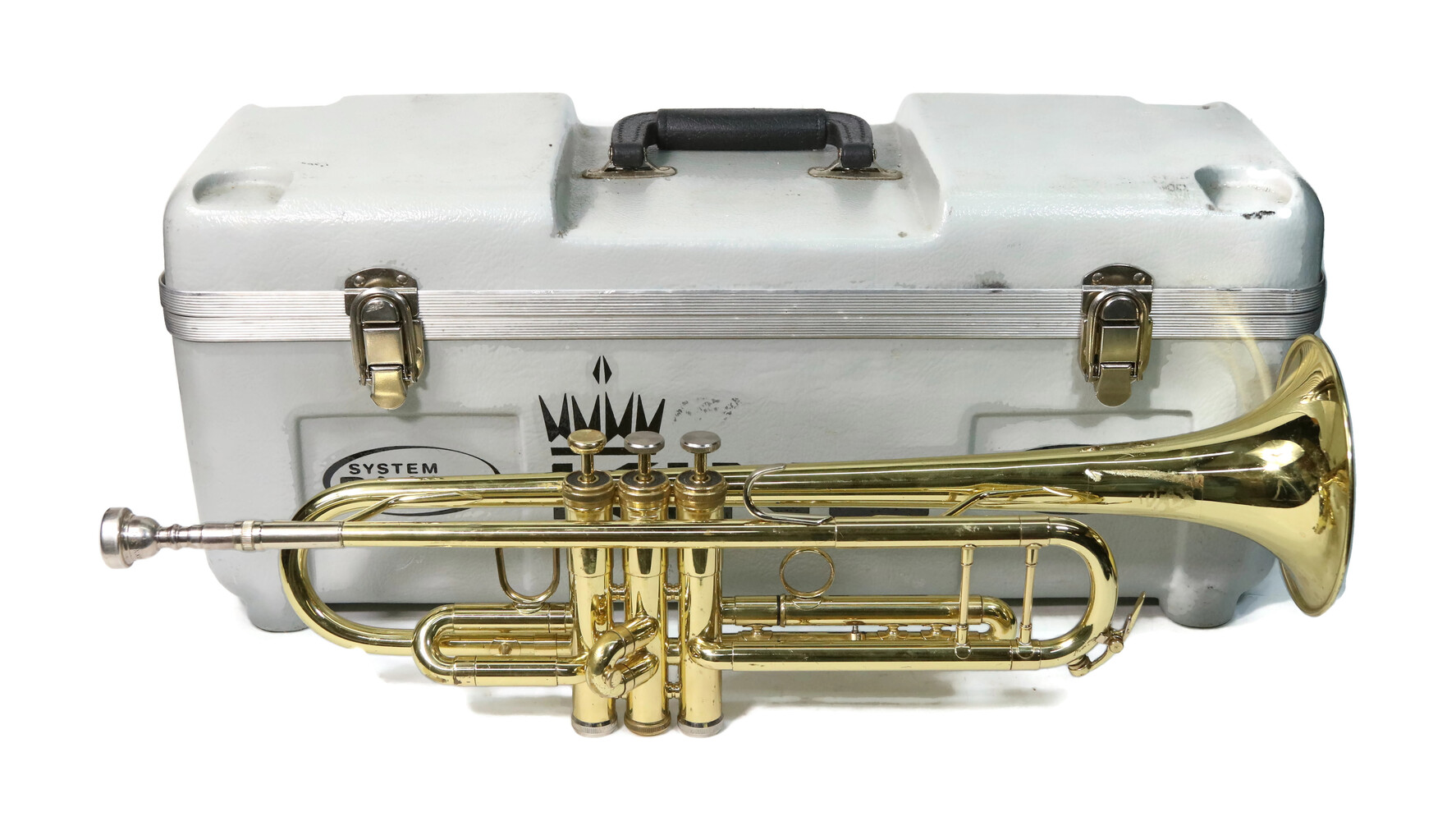 King Bb "Ultimate" Marching Trumpet Model 1117 Made In USA Gold Finish ...