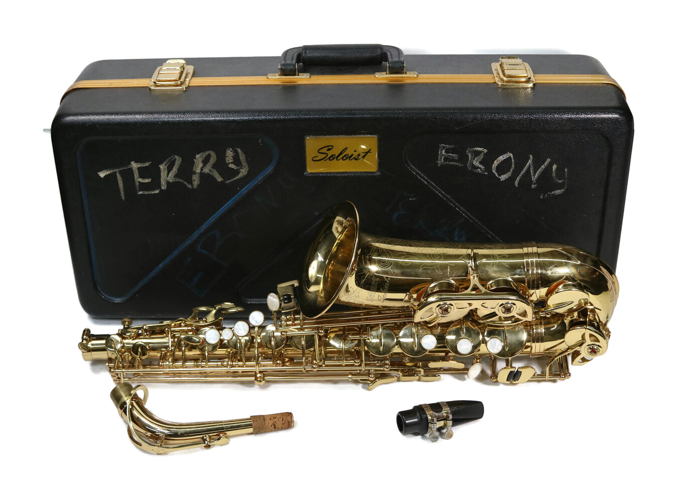 Selmer Soloist Alto Saxophone Bb Student Gold Finish Instrument With ...