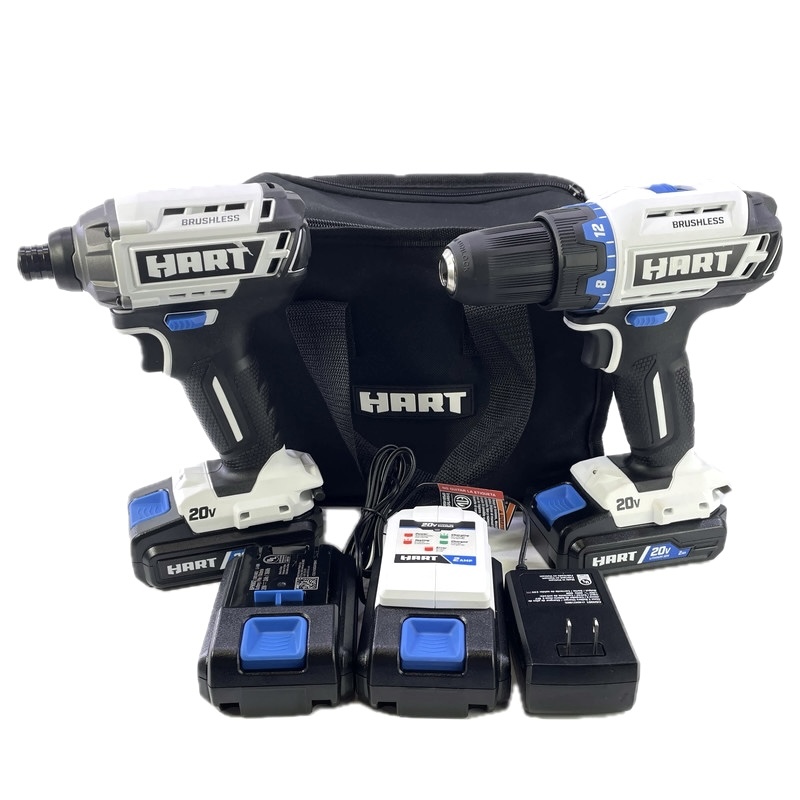 HART 20-Volt Cordless Brushless Drill and Impact Combo Kit | USA Pawn HART 20-Volt Cordless Brushless Drill and Impact Combo Kit | USA Pawn