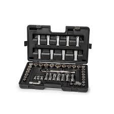 Duralast 48 Piece Socket Set 1/2in Drive Ratchet and Socket SAE and ...
