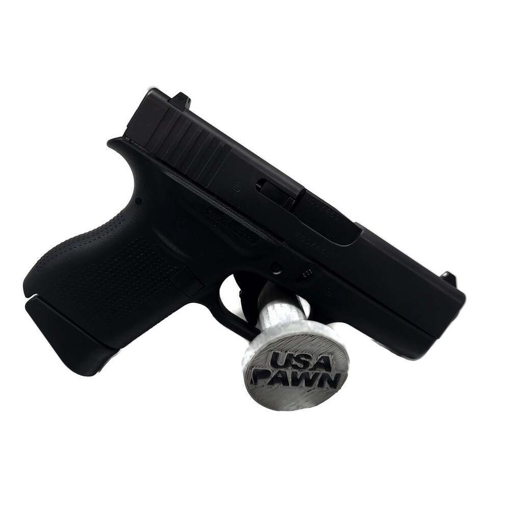 Glock 43 9mm Single Stack Compact Semi Auto Pistol W/ Leather DeSantis ...