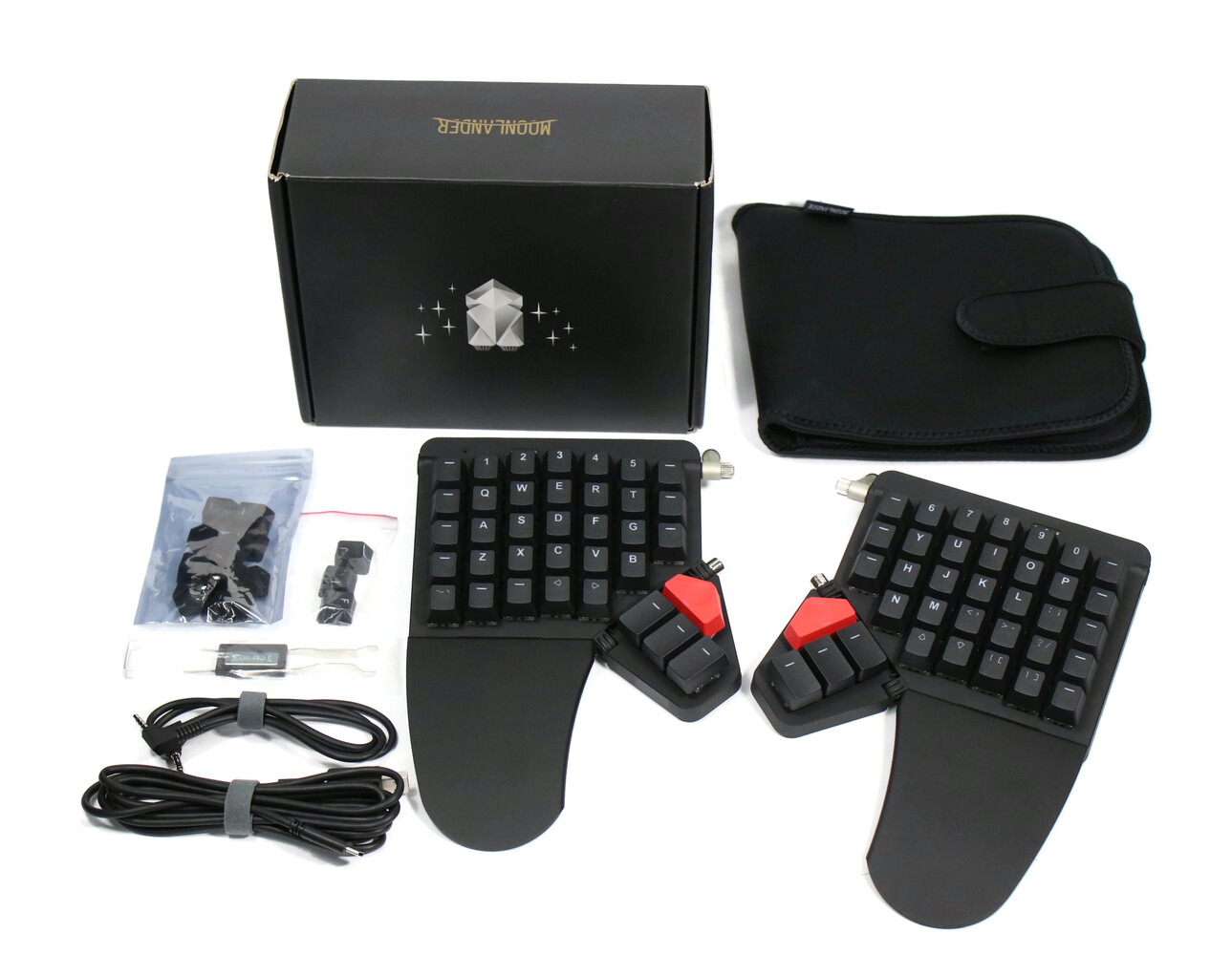ZSA Moonlander Mk1 MB-CHBROWNRGB-PR Split Wired Gaming Keyboard with ...