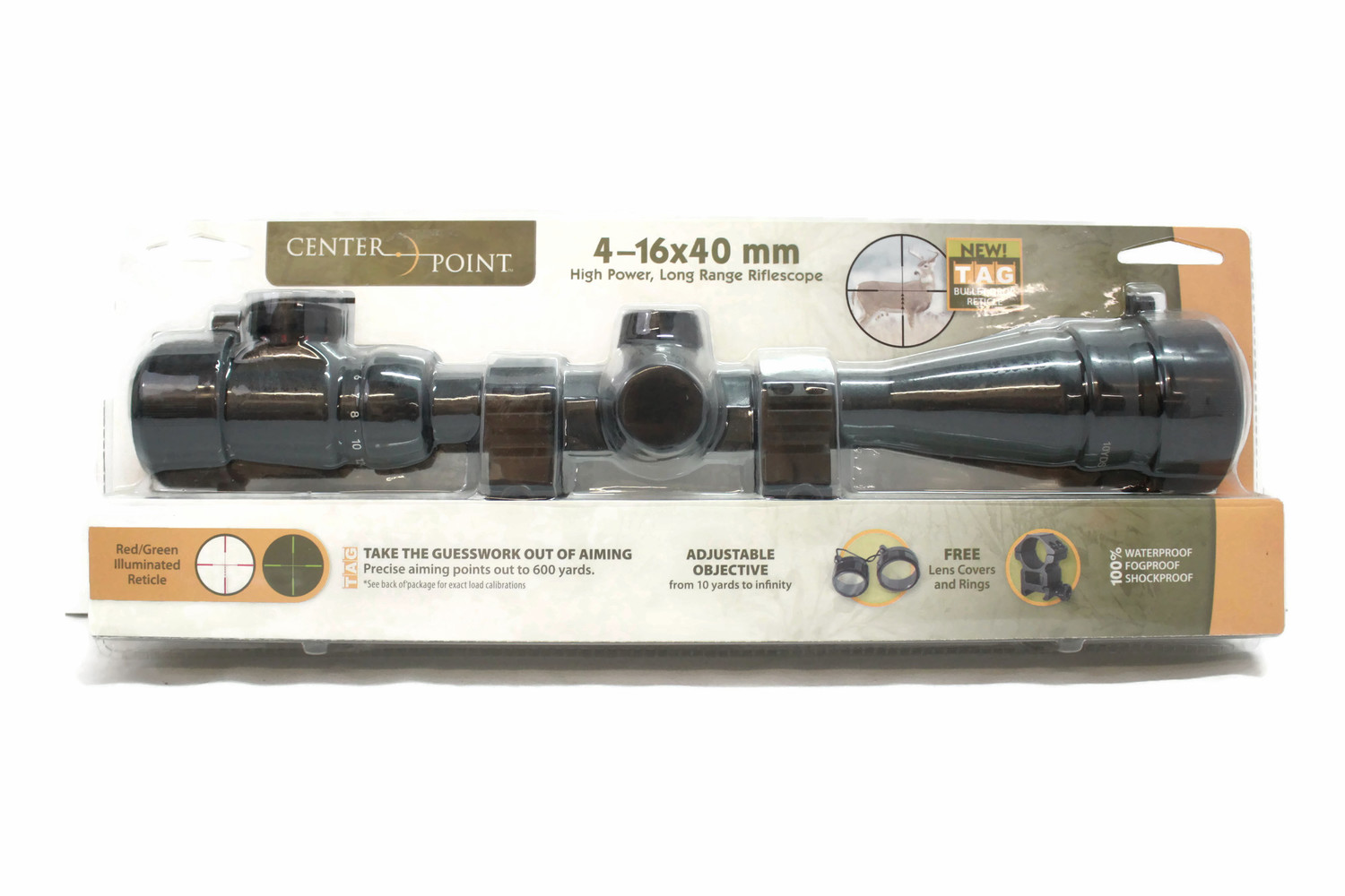 Center Point 4-16x40 AO High Power Long Range Rifle Scope - Model ...